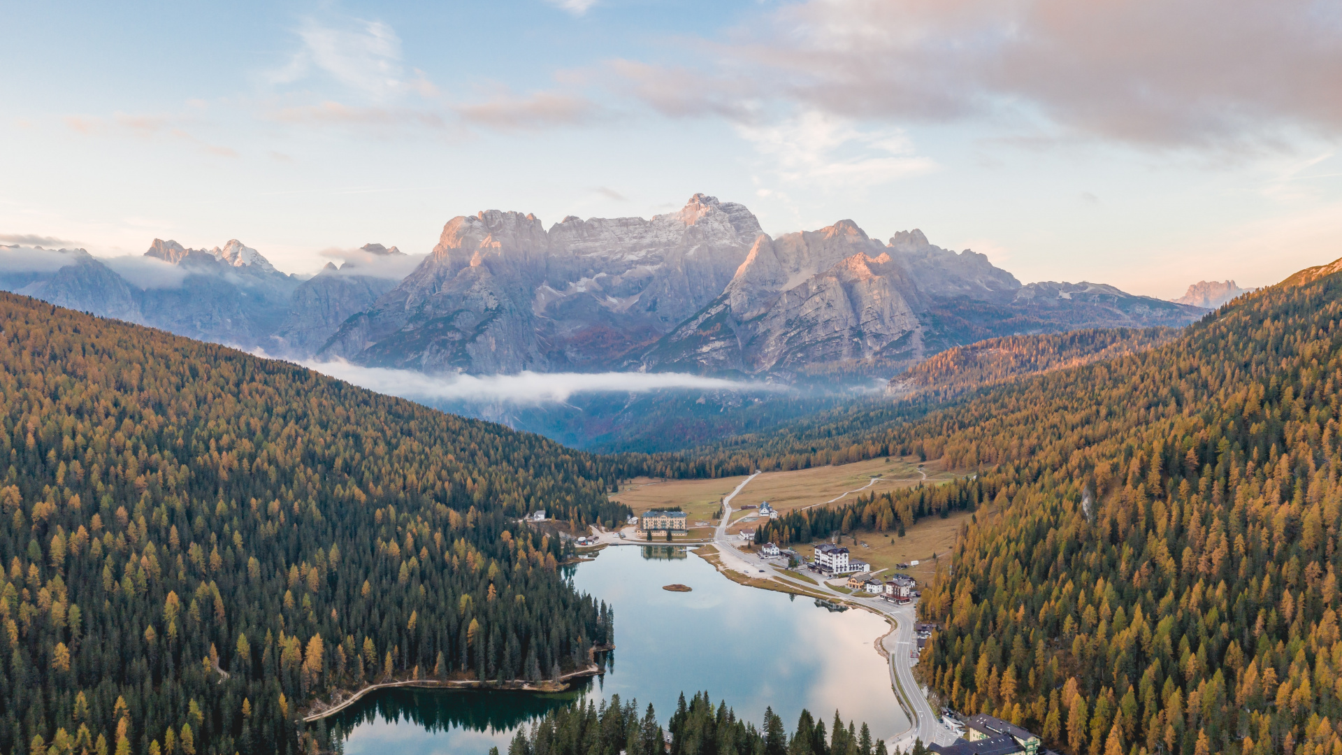 Wallpaper Lake, Mountainous Landforms, Landscape, Natural Landscape ...