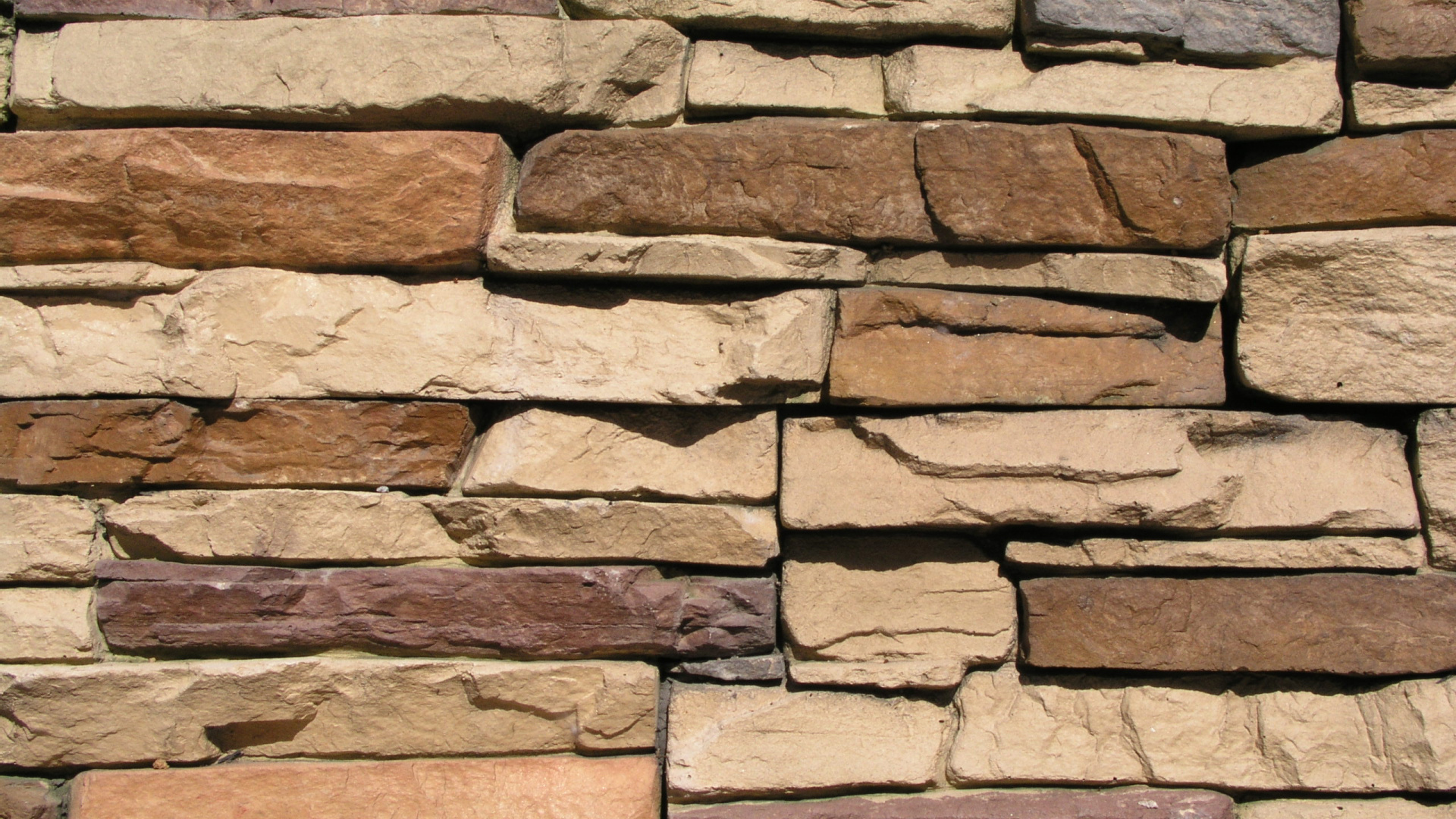 Wallpaper Brown and Gray Brick Wall, Full HD, HDTV, 1080p 16:9 ...