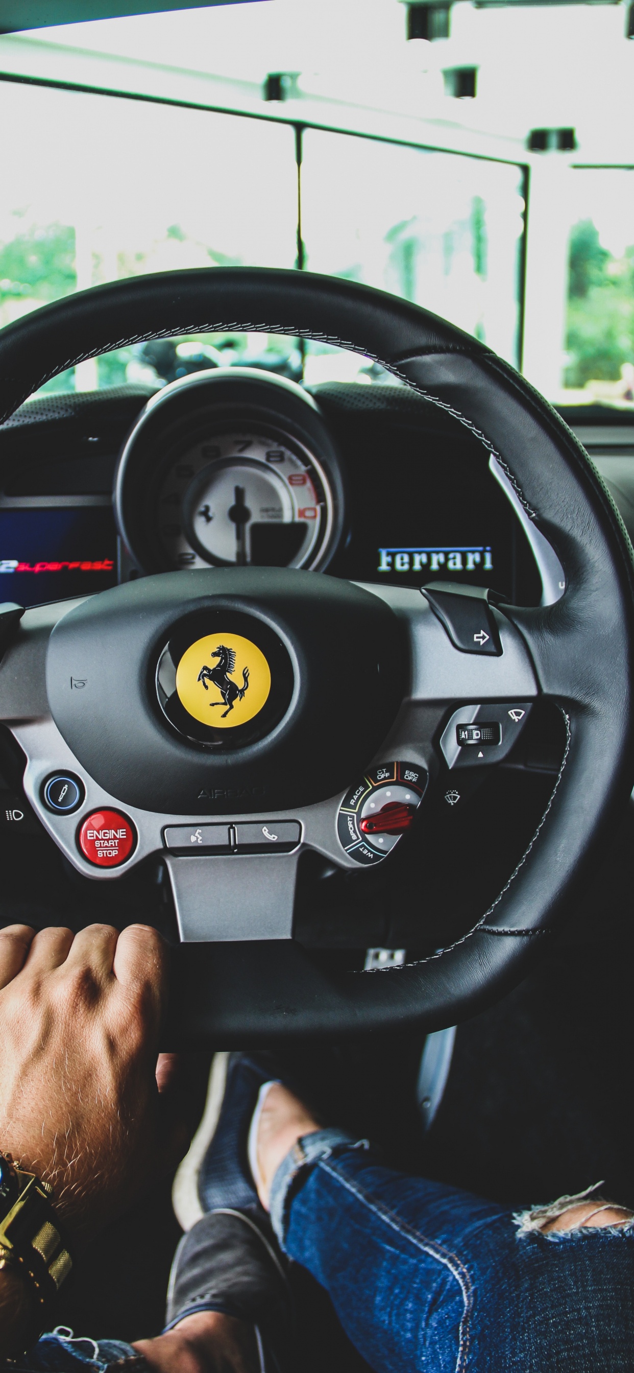 {Ferrari, 458法拉利, 法拉利458蜘蛛, 法拉利的加利福尼亚州, 驾驶 iPhone XS Max 壁纸，1242x2688 ...