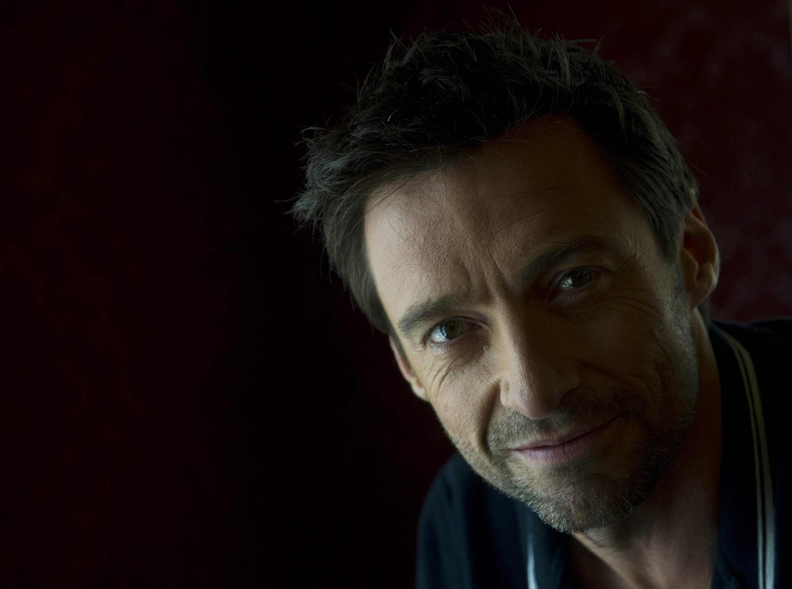 Wallpaper Hugh Jackman, Actor, Face, Chin, Portrait, Background ...