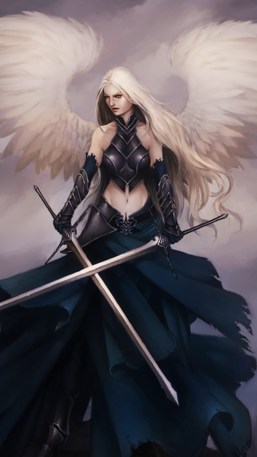 Wallpaper Warrior Angel, Angel, Anime Style, Poster, Art, Background ...