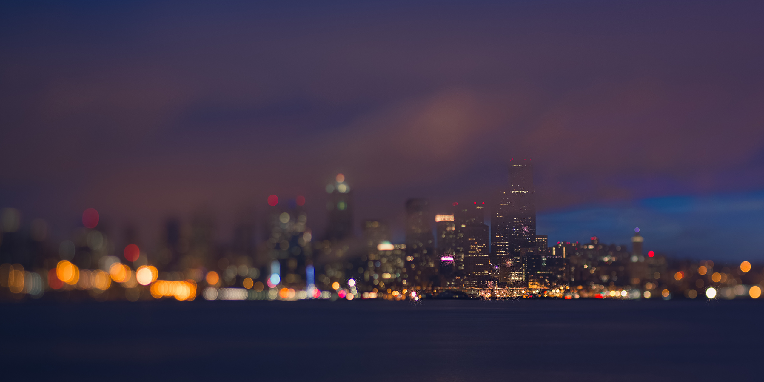 Wallpaper City Skyline During Night Time, Background - Download Free Image