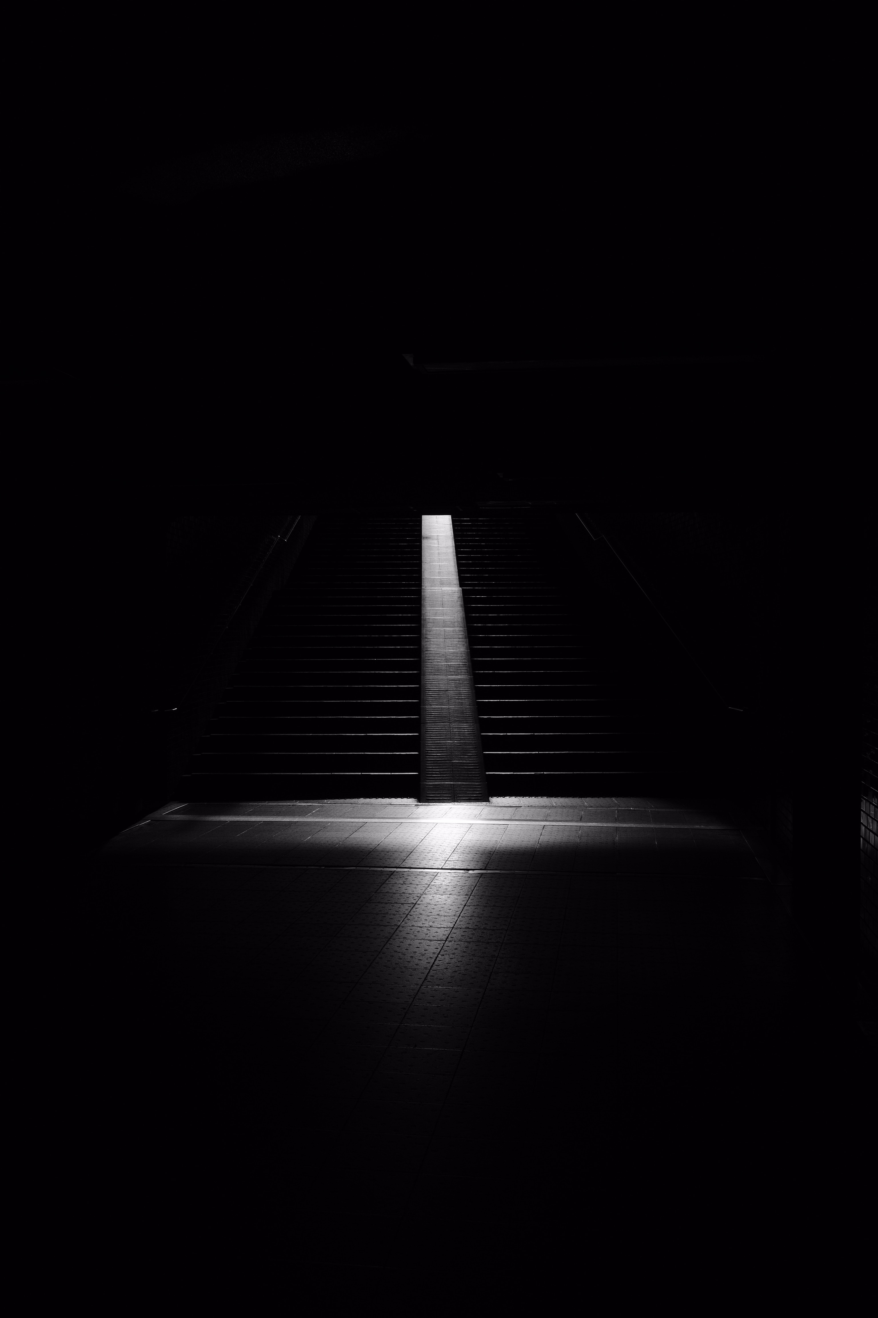 Wallpaper Grayscale Photo of Stairs With no People, Background ...