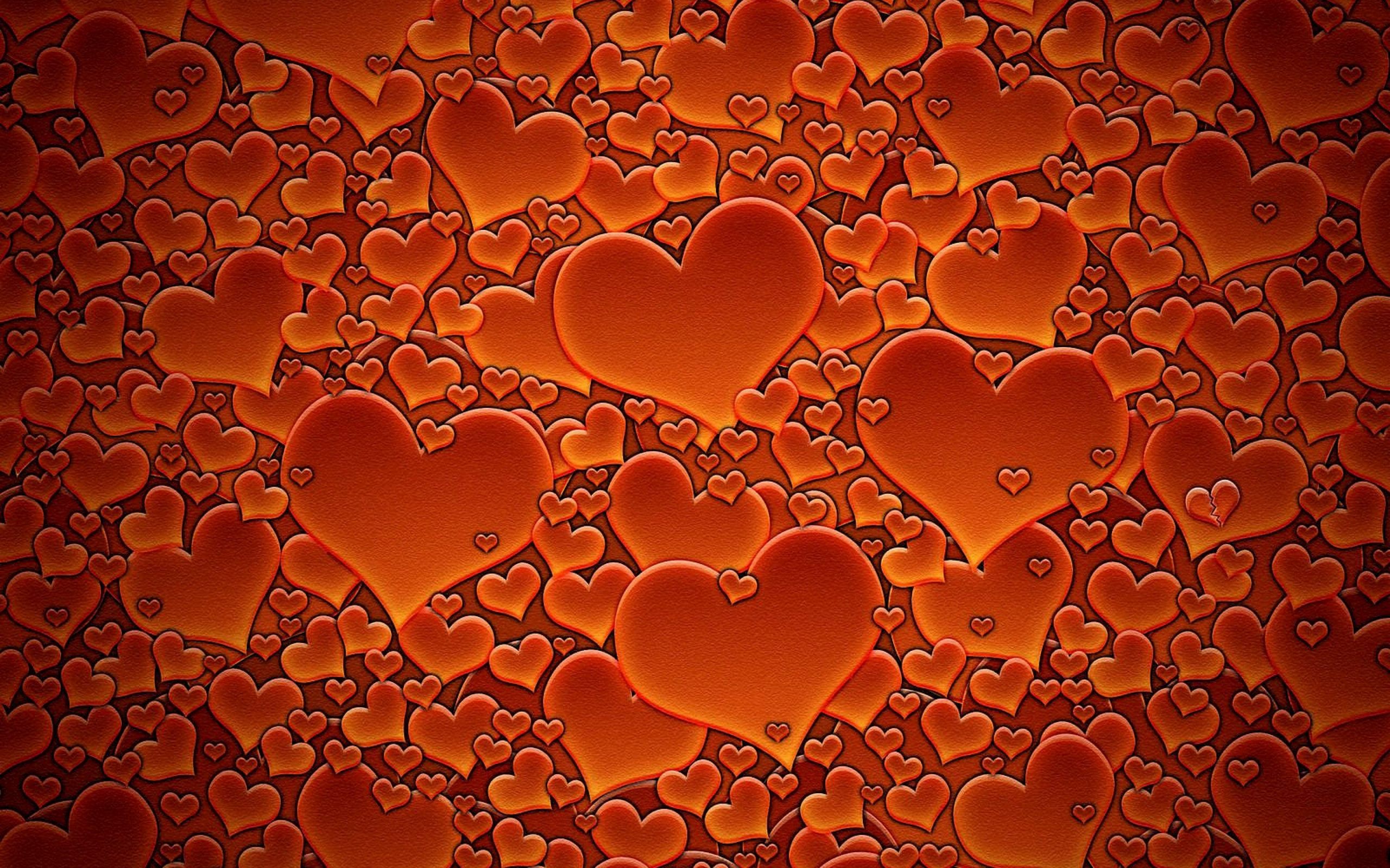 Wallpaper Heart, Orange, Love, Creative Arts, Art, Background ...