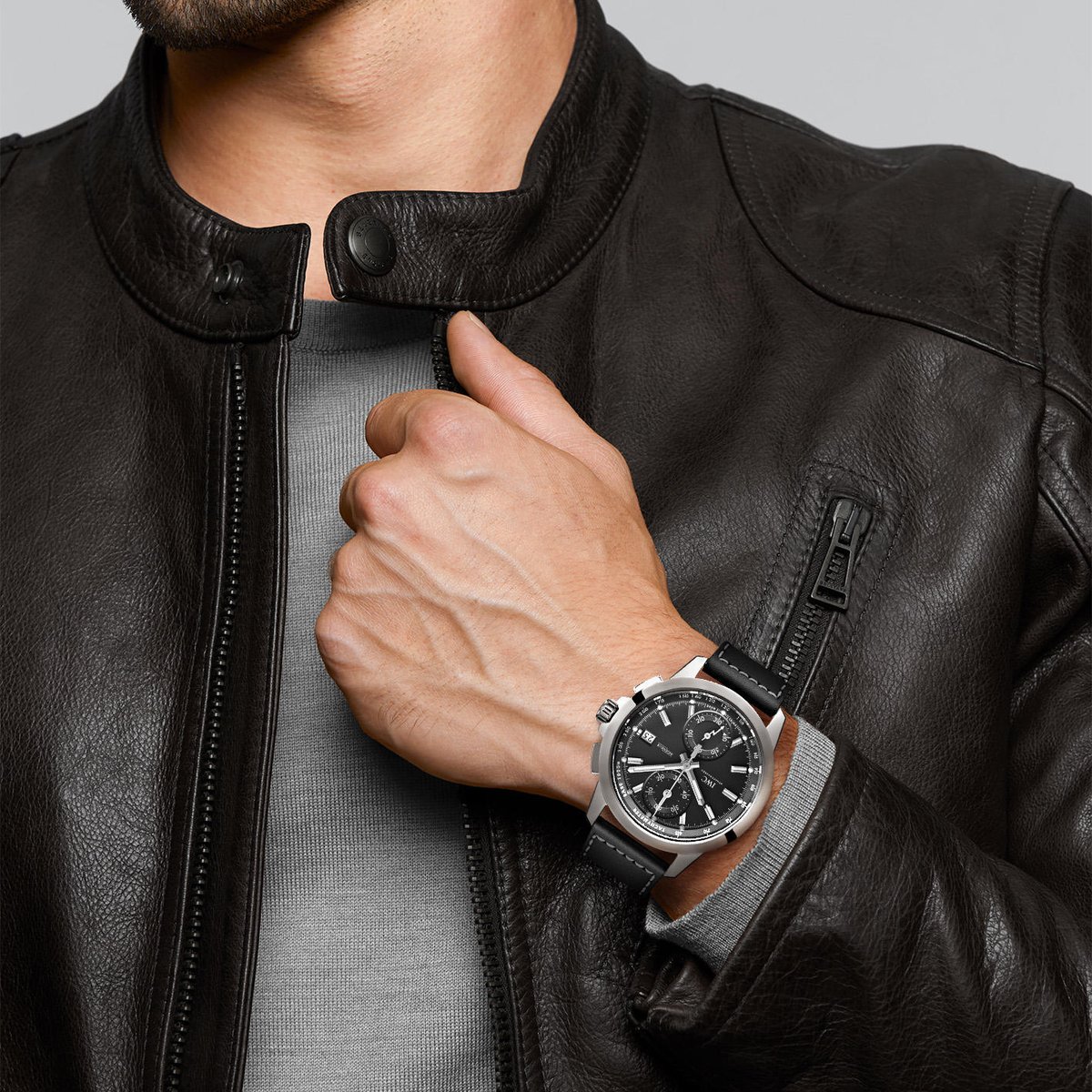 Wallpaper Man in Black Leather Jacket Wearing Black and Silver ...