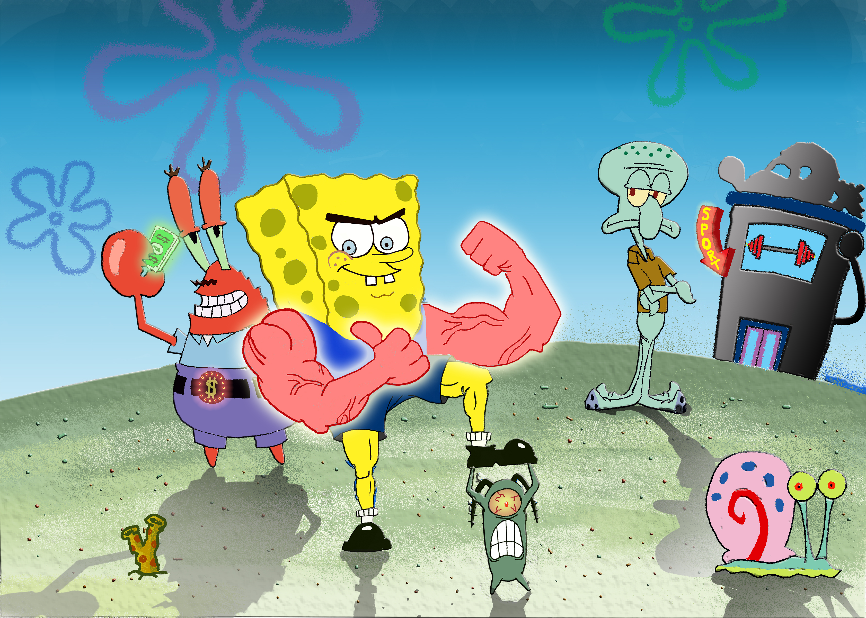 patrick buff spongebob