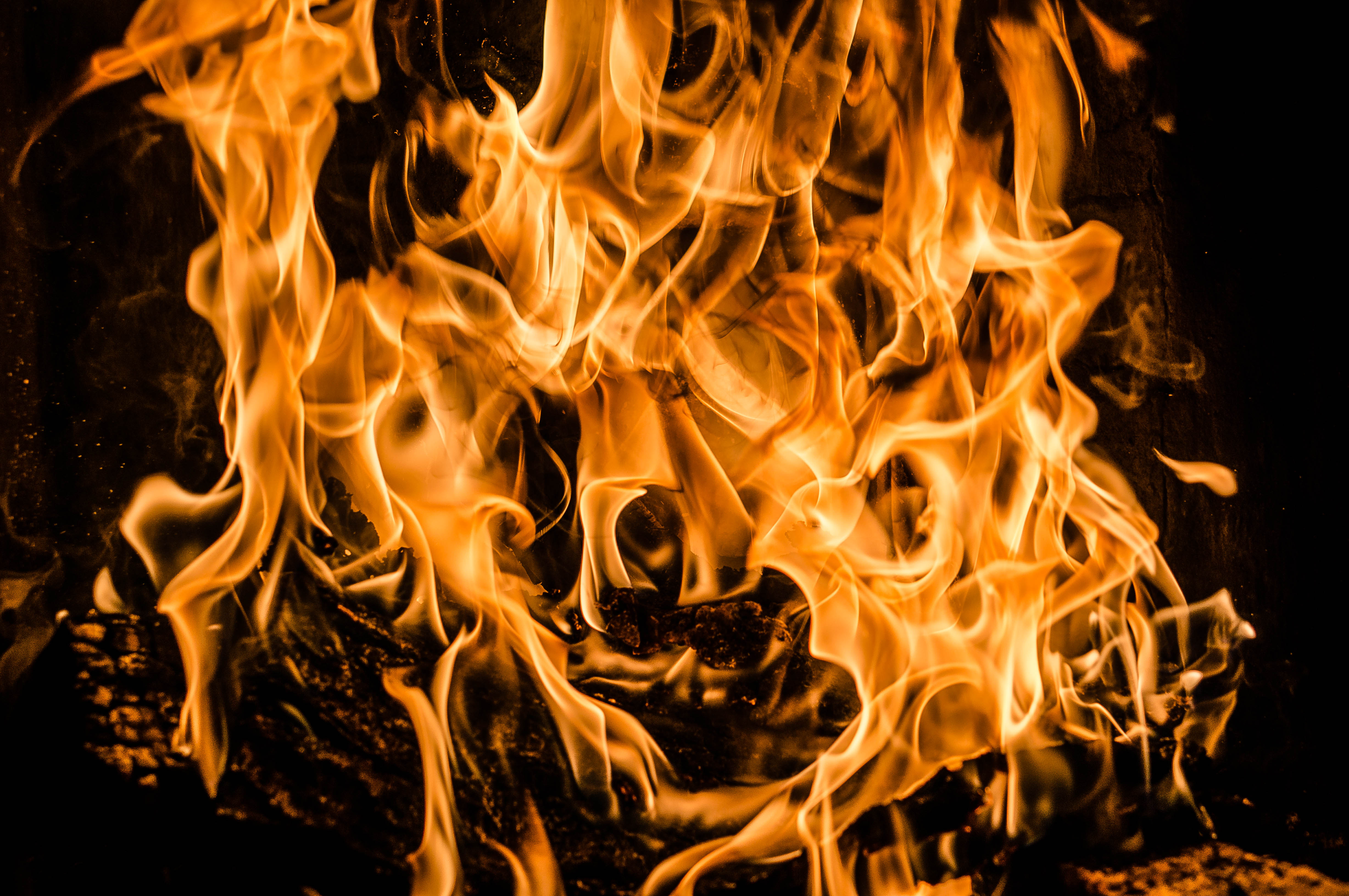 Les Fonds D’écran Illustration de Flamme Orange et Noire, Les Images et ...