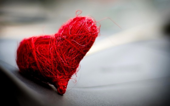 Wallpaper Red, Thread, Textile, Heart, Love, Background - Download Free ...