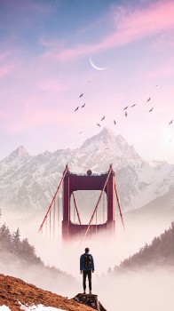 Wallpaper Cloud, Mountain, Bird, Nature, Snow, Background - Download ...