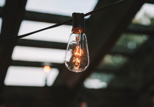 Wallpaper Turned on Light Bulb in Dark Room, Background - Download Free ...