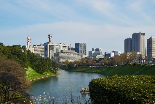 Wallpaper High Rise Buildings Near River During Daytime, Background ...