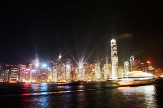 Wallpaper City Skyline During Night Time, Background - Download Free Image