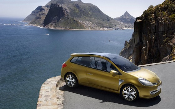Wallpaper Gold 5 Door Hatchback Parked on Beach Shore During Daytime ...