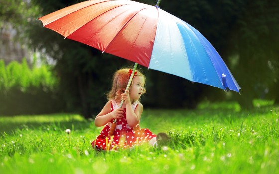 Wallpaper Umbrella, Infant, Grass, Summer, Sunlight, Background ...