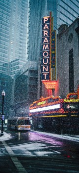 Wallpaper Paramount Theatre, Building, Skyscraper, Bus, Automotive ...