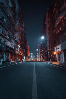 Wallpaper Road, Night, Street, Art, Building, Background - Download ...