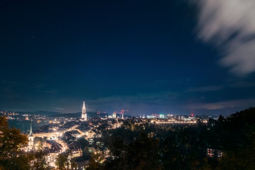 Wallpaper City Skyline During Night Time, Background - Download Free Image