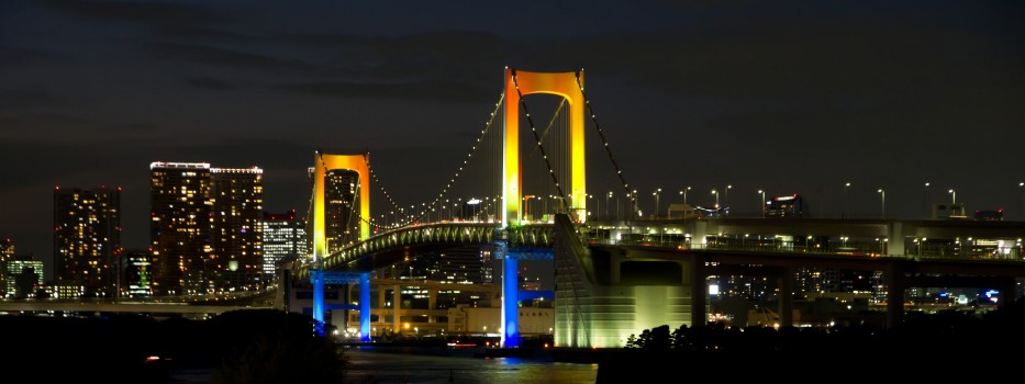 Wallpaper Lighted Bridge During Night Time, Background - Download Free ...