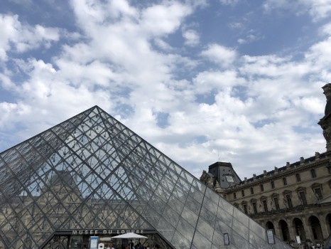 Wallpaper Louvre, Monument, Faade, Nature, Crowd, Background - Download ...